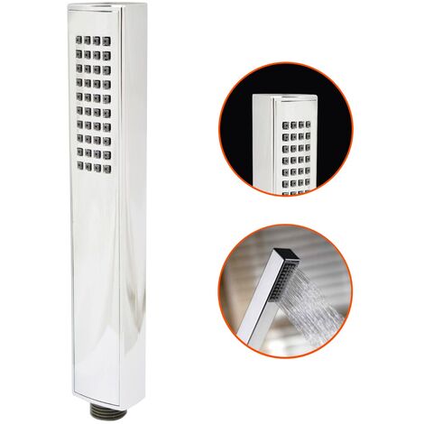 Bathroom Minimalist Modern Rectangular Shower Handset - Chrome