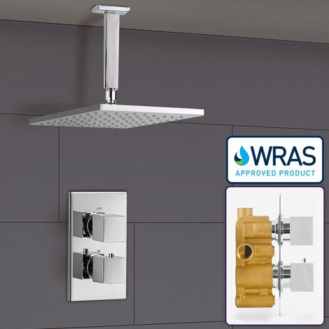 Lotus 2 Dial 1 Way Square Set - Ceiling Head