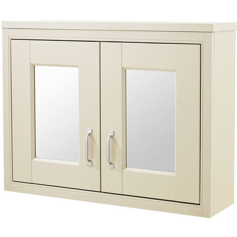 Chiltern Traditional 700mm 2 Door Mirror Cabinet Ivory