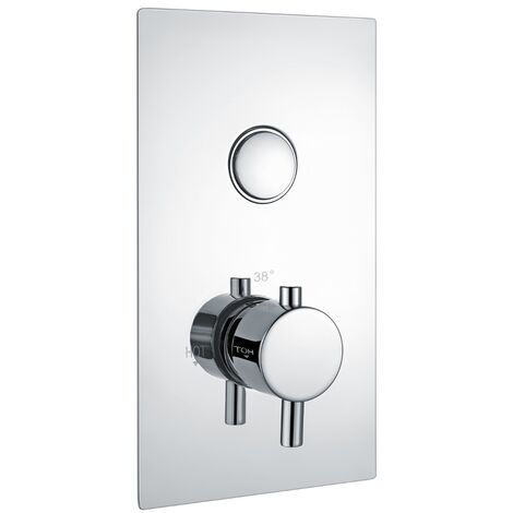 Fay Round Push Button Concealed Thermostatic Shower Valve (1 Outlets)