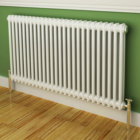 MAINE WHITE 600X1164 HORIZONTAL DOUBLE COLUMN DESIGNER RADIATOR CENTRAL ...