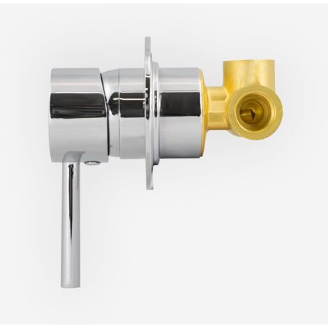 Round Chrome Concealed Shower Mixer Valve, Slider Rail Kit with Handset ...