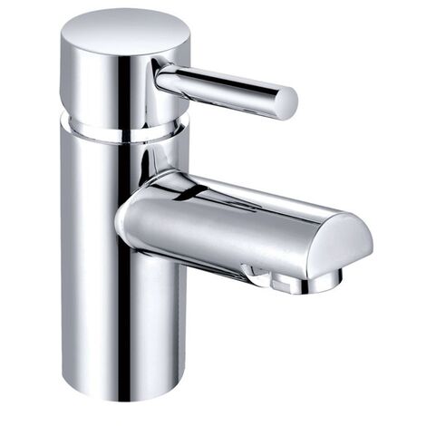 Contemporary Bathroom Chrome Basin Sink Single Lever Mixer Tap And Waste