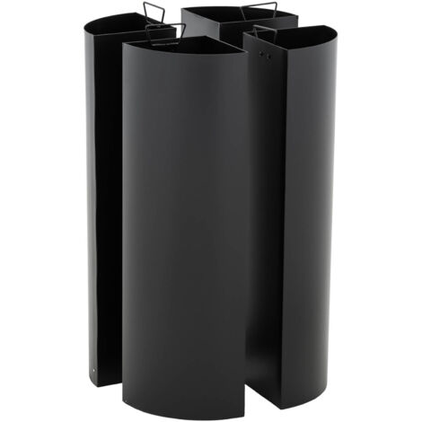 Abfalleimer rund mit Trennsystem Edelstahl / Kunststoff Grün / Blau ...