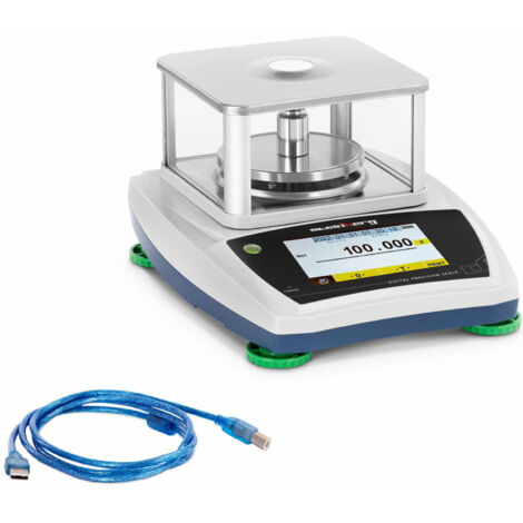 Präzisionswaage 200 g / 0,001 g Feinwaage Grammwaage Windschutz Touch-LCD