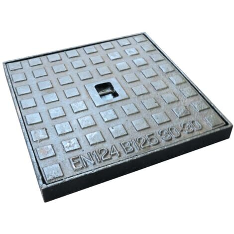 Tampon en fonte B125 pour regard 300x300mm - Fitt - Noir - Fonte