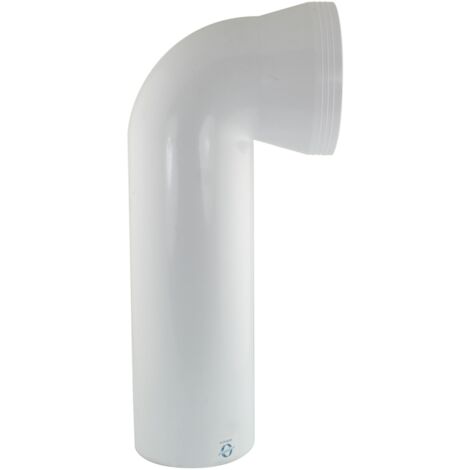Pipe WC longue coudée mâle - Fitt - Blanc - PVC