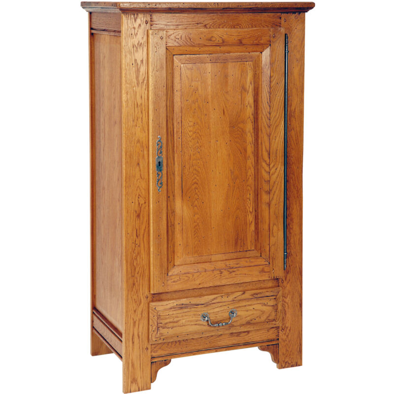 Petite bonnetière 1 porte 1 tiroir en chêne massif ACHELET