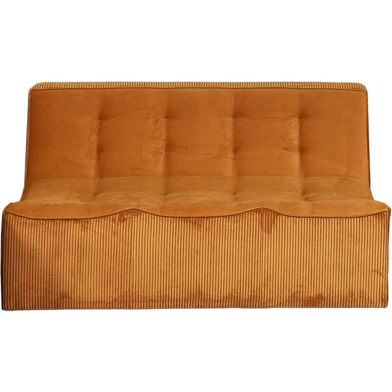 Chauffeuse 3 places pour canapé modulable en velours orange - ZORY