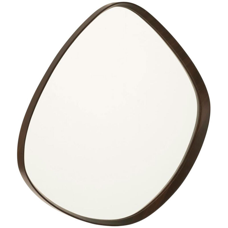 Miroir mural organique 70x61 cm marron foncé