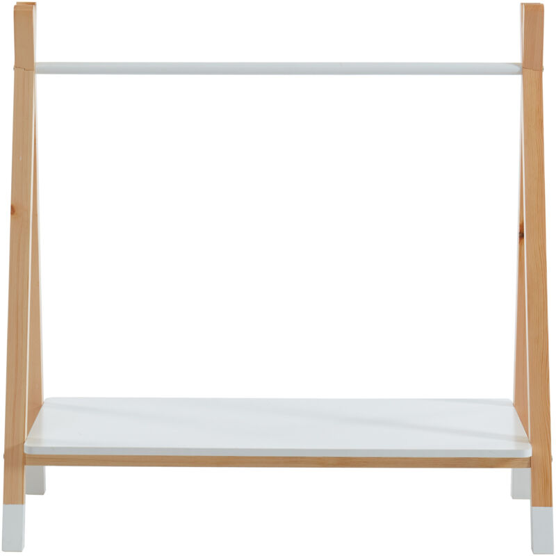 Portant enfant tipi 100x40x100 cm blanc et naturel - OSNY