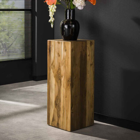 Sellette carrée 35x85 cm en teck naturel - KLILEA