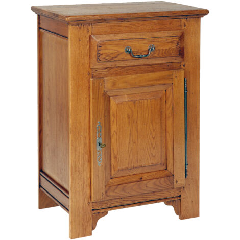 Confiturier 1 porte et 1 tiroir en chêne massif - ACHELET