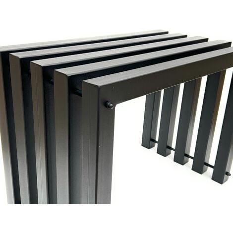 DanDiBo Hocker Metall Schwarz Sitzbank Massiv Wetterfest 60 cm ...