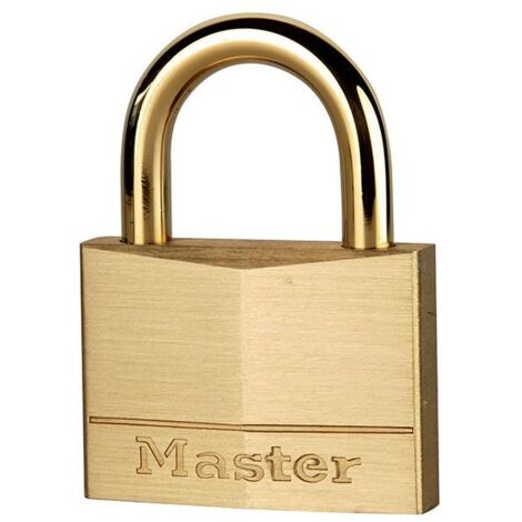 Solid Brass 50mm Padlock with Brass Plated Shackle