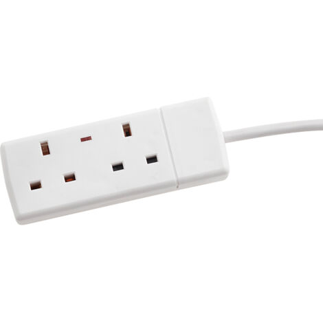Extension Lead 240 Volt 2 Way 13A 5 Metre Neon
