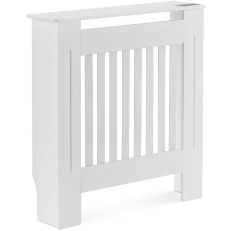 Cache radiateur - Uniprodo - 78 x 82 x 19 cm - Blanc - Matériau : MDF