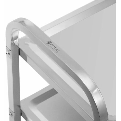 Charriot De Service Charriot Vaisselle Roulettes Inox 3 Plateaux 81 kg