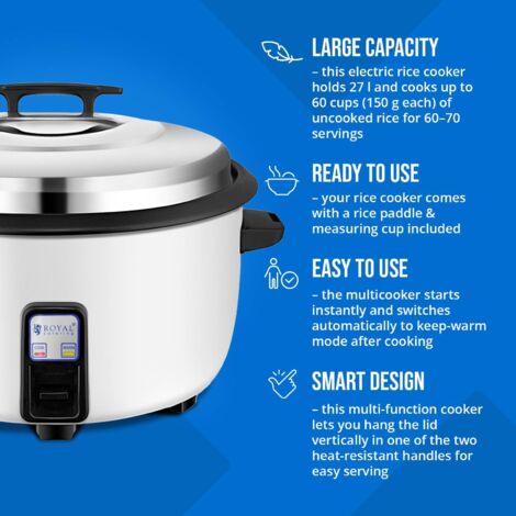 Cuiseur à riz - 27 l - 3600 W Autocuiseur Multicuiseur