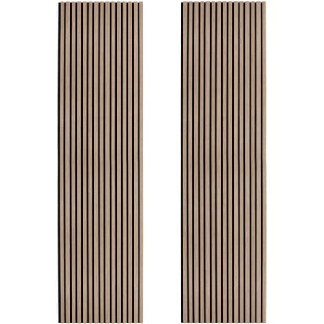 Paneles Acústicos de pared x2 Color Nogal Claro 240x60cm Diseño absorbe ...