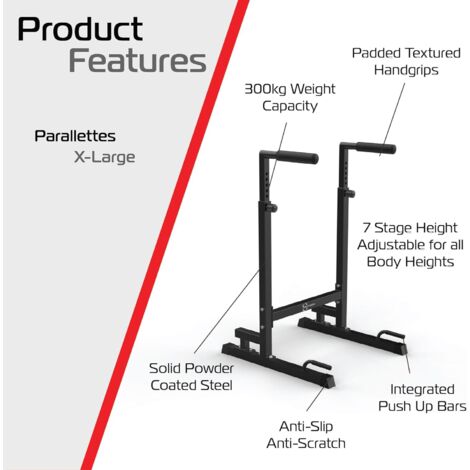 Paralelas XL Body Revolution – Barras de Acero con Altura Ajustable y ...