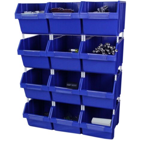 T-Rax 90cm Estantería Azul para Almacenamiento con 12 Organizadores de ...