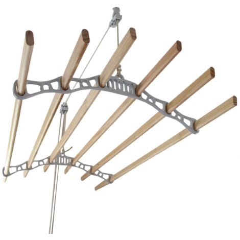 MonsterShop - Tendedero de Techo con Sistema de Poleas en Blanco y 6 ...