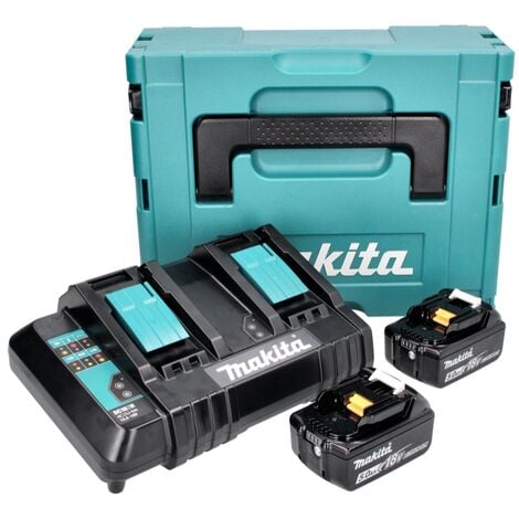 Makita Power Source Kit 18 V con 2x BL 1850 B 5.0 Ah batería ( 197280-8 ) + DC 18 SH cargador ...