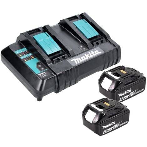 Makita Power Source Kit 18 V con 2x BL 1840 B 4.0 Ah batería ( 197265-4 ) + DC 18 SH cargador ...