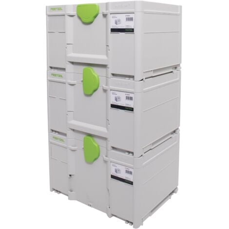 Festool SYS3 M 237 Systainer set 396 x 296 x 237 mm - 21,4 l (3x 204843)