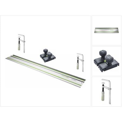 Festool FS 1400/2 carril guía 1400 mm ( 491498 ) + 2x FSZ 120 ...