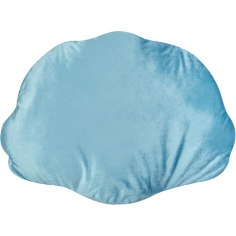 Dekokissen CONSOLIDA Samtstoff 47 x 35 cm Hellblau Ohne Muster