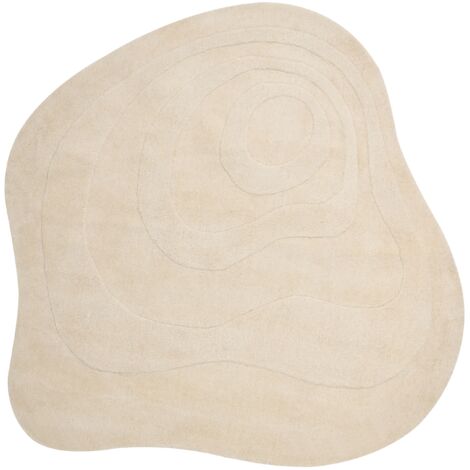 Teppich GORANO Hellbeige 160 x 160 cm Viskose