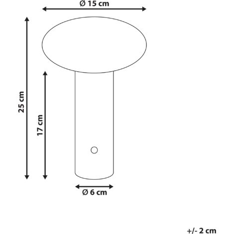 Kabellose LED Tischlampe BUAYAN mit Dimmer Metall Schwarz