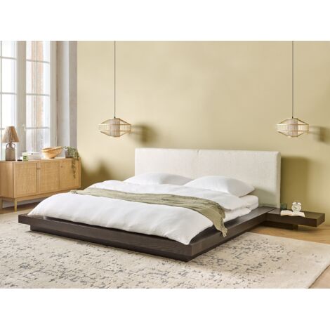 Wasserbett Bouclé ZEN 180 x 200 cm Dunkle Esche