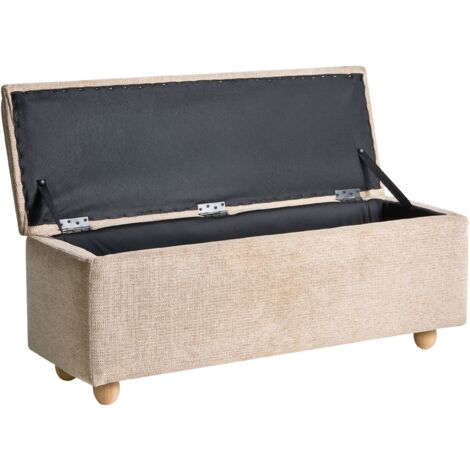 Sitzbank mit Stauraum SALIDA Stoff Beige