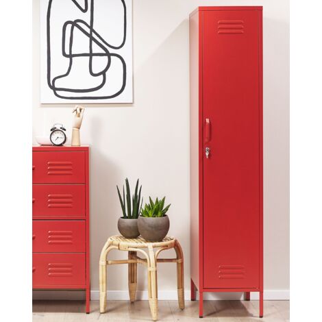 Büroschrank FROME Metall Rot