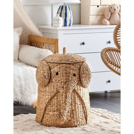 Kinder Aufbewahrungskorb Elefant DOGON Geflecht Naturfarben