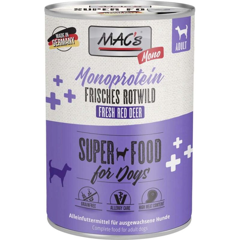 Macs Dog Mono Rotwild 400 g Nassfutter