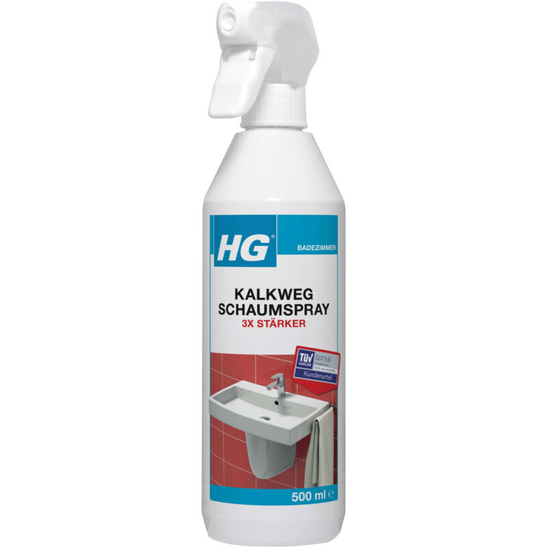 HG Kalkweg Schaumspray 3x stärker 500 ml Kalkentferner Antikalk Spray