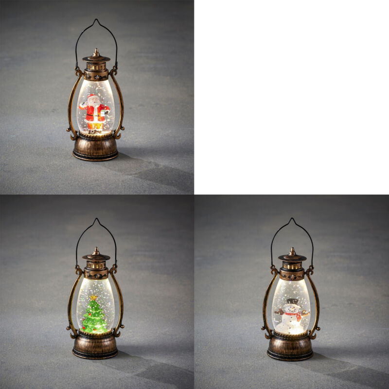 Luca Lightning LED Laterne Weihnachtszenerie 14 cm 3-fach sortiert ...