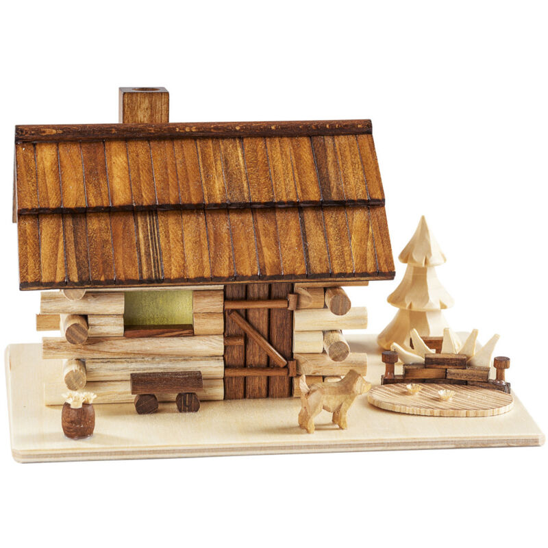 Saico Räucherfigur Garten-Blockhaus Holz 18 cm natur/braun ...