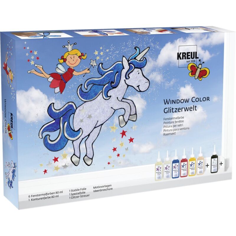 Kreul Window Color Glitzerwelt Set Kinderbasteln