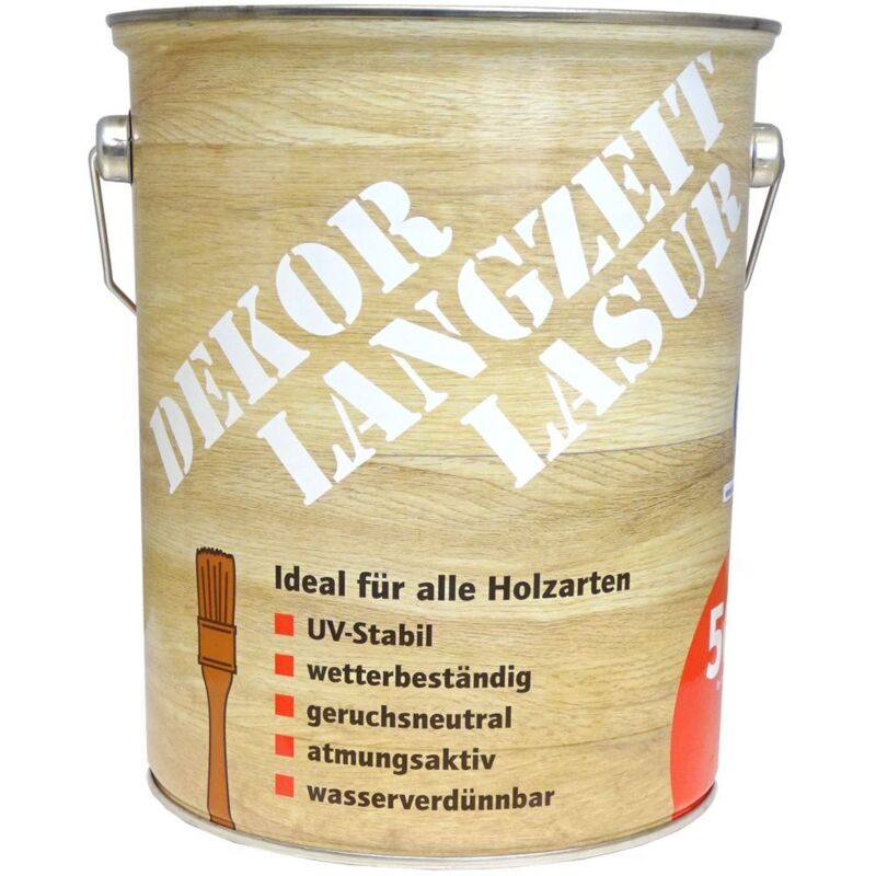 Dekor Langzeitlasur 5 l nussbaum Lasur Holzlasur Innen Außen Holzschutzlasur