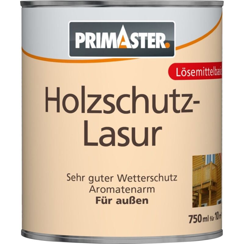 Primaster Holzschutz Lasur 10 m² 750 ml farblos Lasur für alle Holzarten