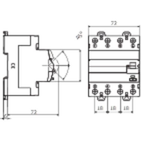Gewiss FI-Schutzschalter 4-polig, 63A, 0,03A