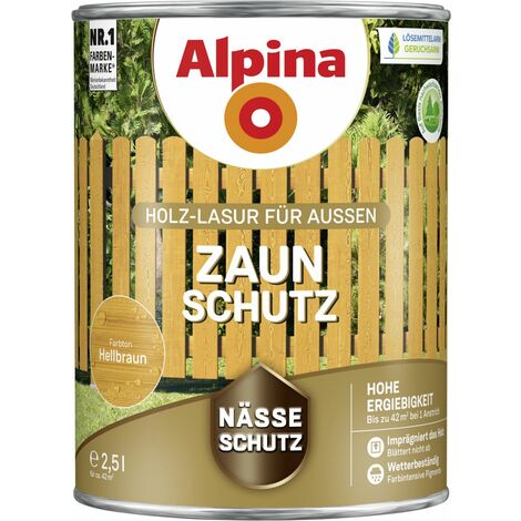 Alpina Zaun-Schutz 2,5 L hellbraun Lasuren