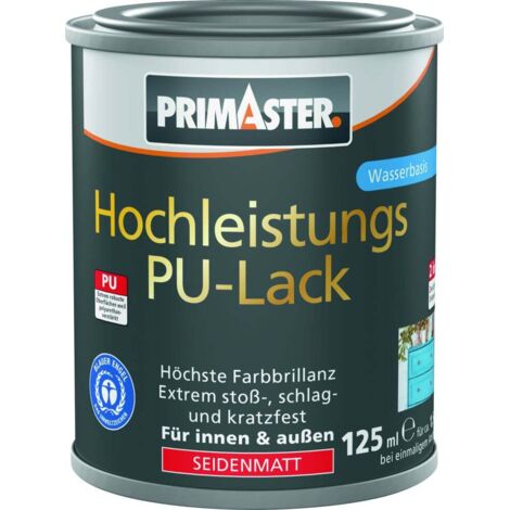Primaster Hochleistungs PU-Lack tiefschwarz seidenmatt 125 ml Lack