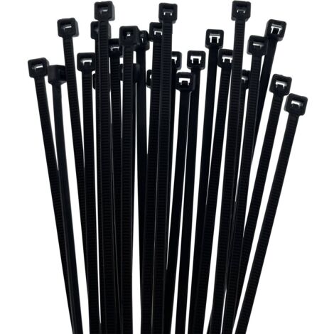 TrendLine Kabelbinder 3,6 x 200 mm Schwarz 75 Stück Polyamid Kabel Binder