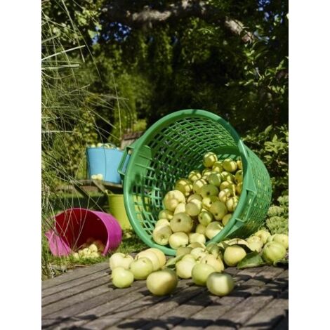 Floraworld Gartenkorb Kunststoff, 25 kg,Ø 45 cm Tragekorb Erntekorb